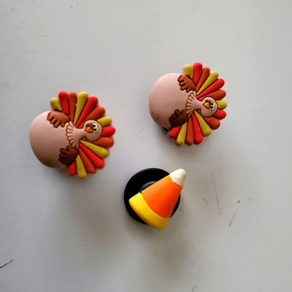CROCS | Other | Authentic Crocs Jibbitz Turkey Candy Corn Set Of 3 ...